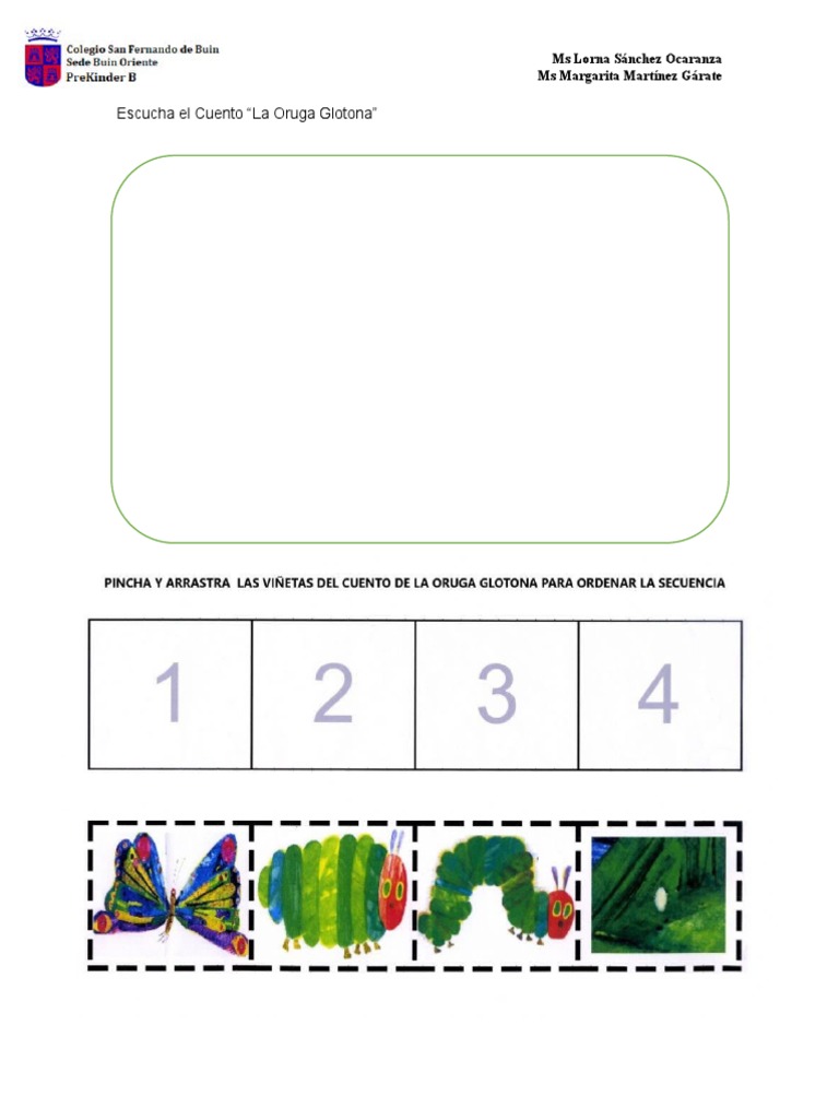 Escucha El Cuento La Oruga Glotona | PDF