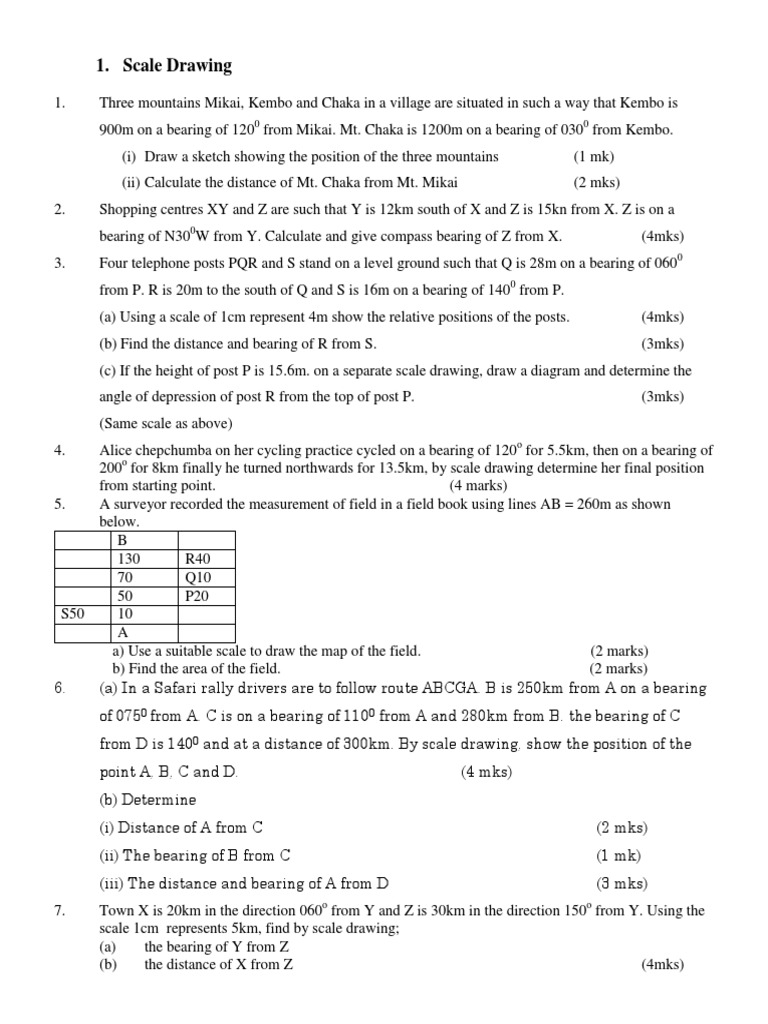 Math C4-Scale Drawing TC (Q) | PDF | Surveying | Area