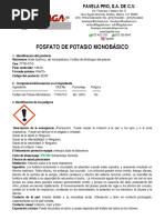 Ficha de Seguridad del Ftalato Ácido de Potasio | PDF | Agua ...