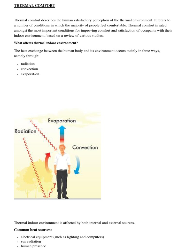 Thermal Comfort: What Affects Thermal Indoor Environment? | PDF ...