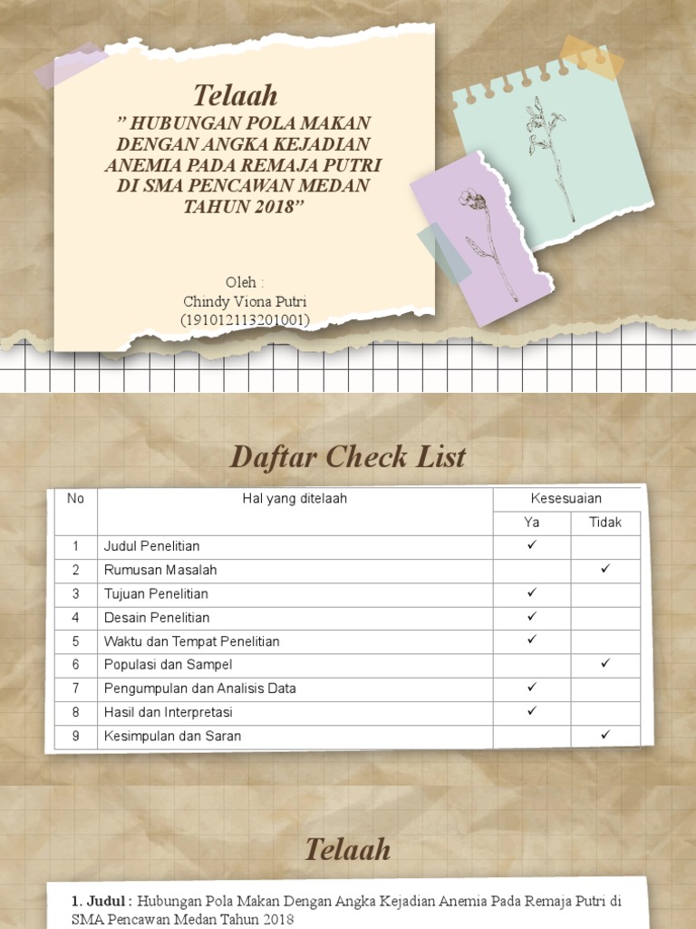 Telaah Artikel Cross Sectional | PDF | Sains & Matematika