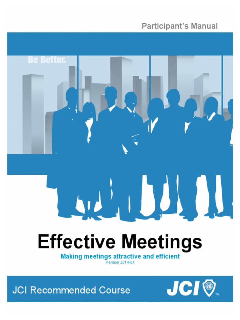 ENG Effective Meetings Manual | PDF | Expert | Leadership