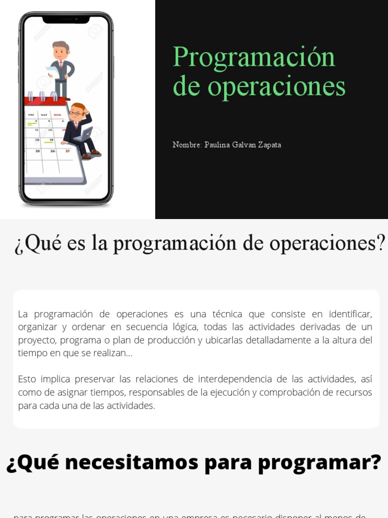 Programacion de Operaciones | PDF | Programación de computadoras | Lenguaje de programación