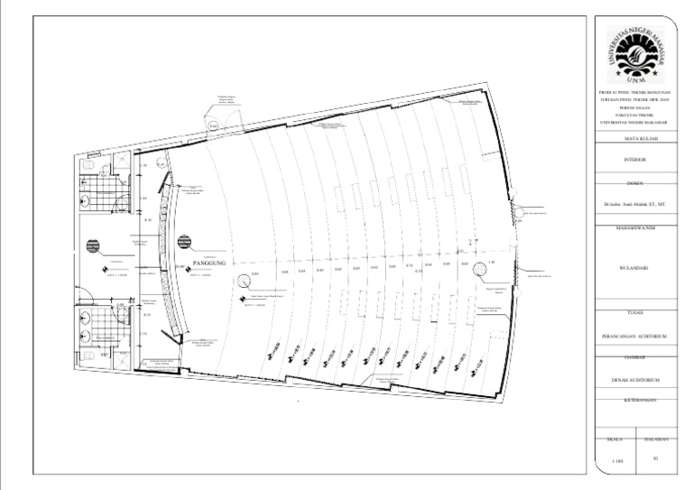 DENAH Auditorium-hall-Model | PDF