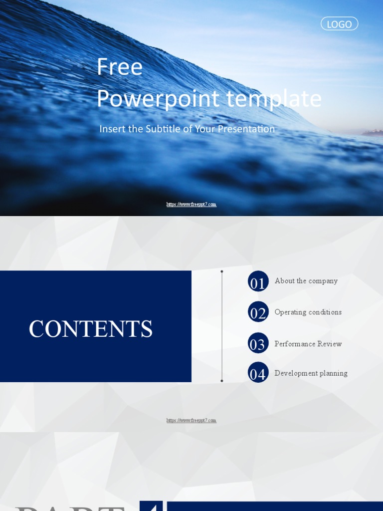 Blue Grey Business PowerPoint Templates | PDF