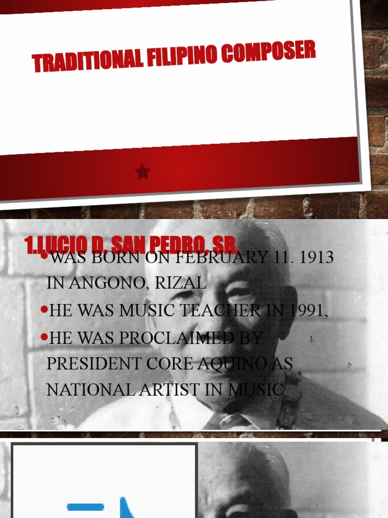 Traditional Filipino Composer | PDF | Performing Arts | Classical Music