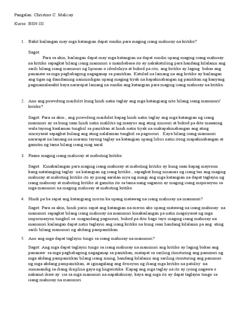 Activity 3 Panitikan | PDF