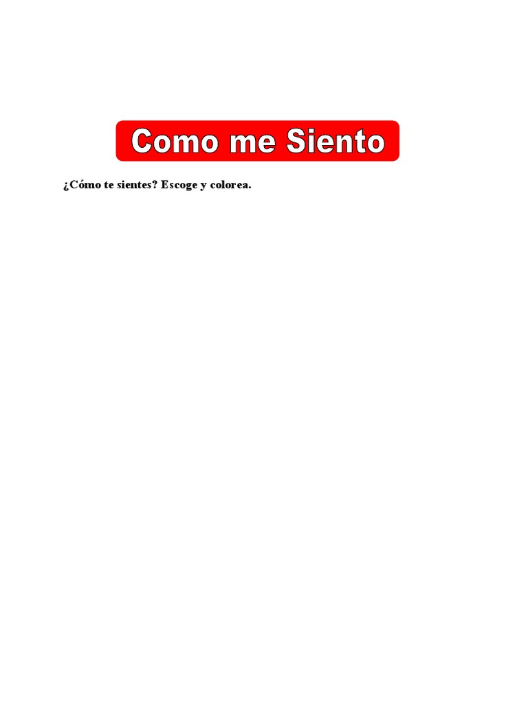 Fichas - Como Me Siento | PDF