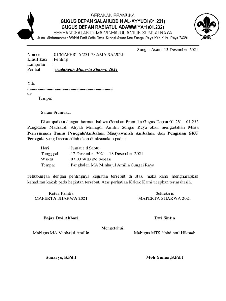 Undangan Maperta Dan Musyawarah | PDF
