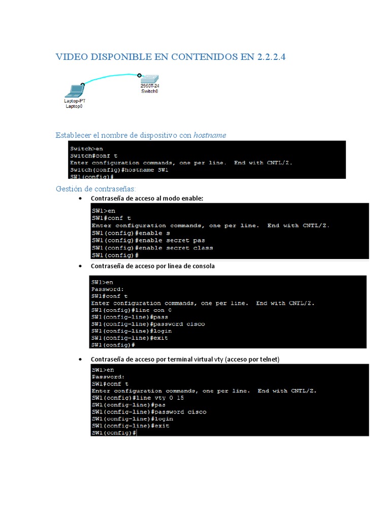 Chuletario de Comandos - 1 Cisco | PDF | Conmutador de red | Enrutador ...