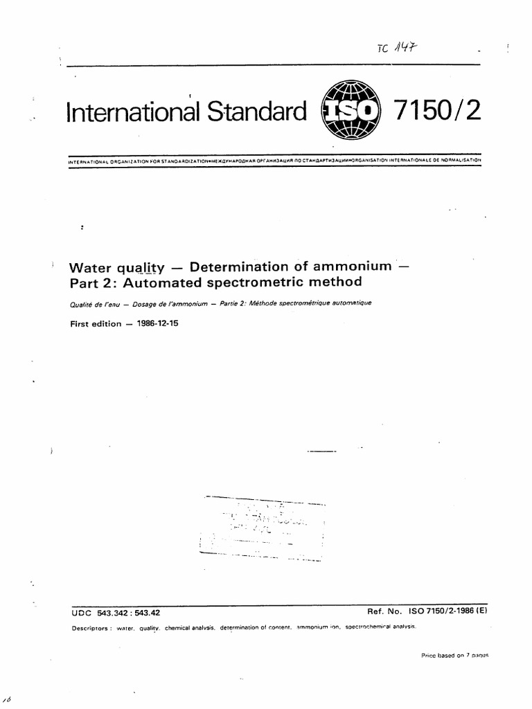 TCVN 6179-2 - Iso 7150-2 | PDF