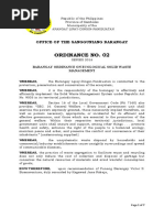 Barangay Ordinance 2 sOLID wASTE | PDF | Municipal Solid Waste | Waste Management
