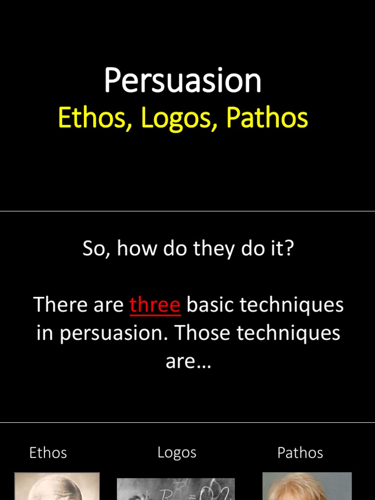 Persuasion: Ethos, Logos, Pathos | PDF