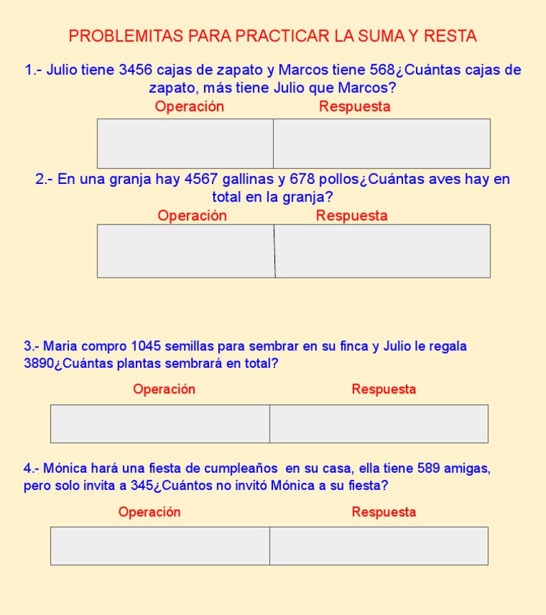 Matemáticas - Problemas | PDF