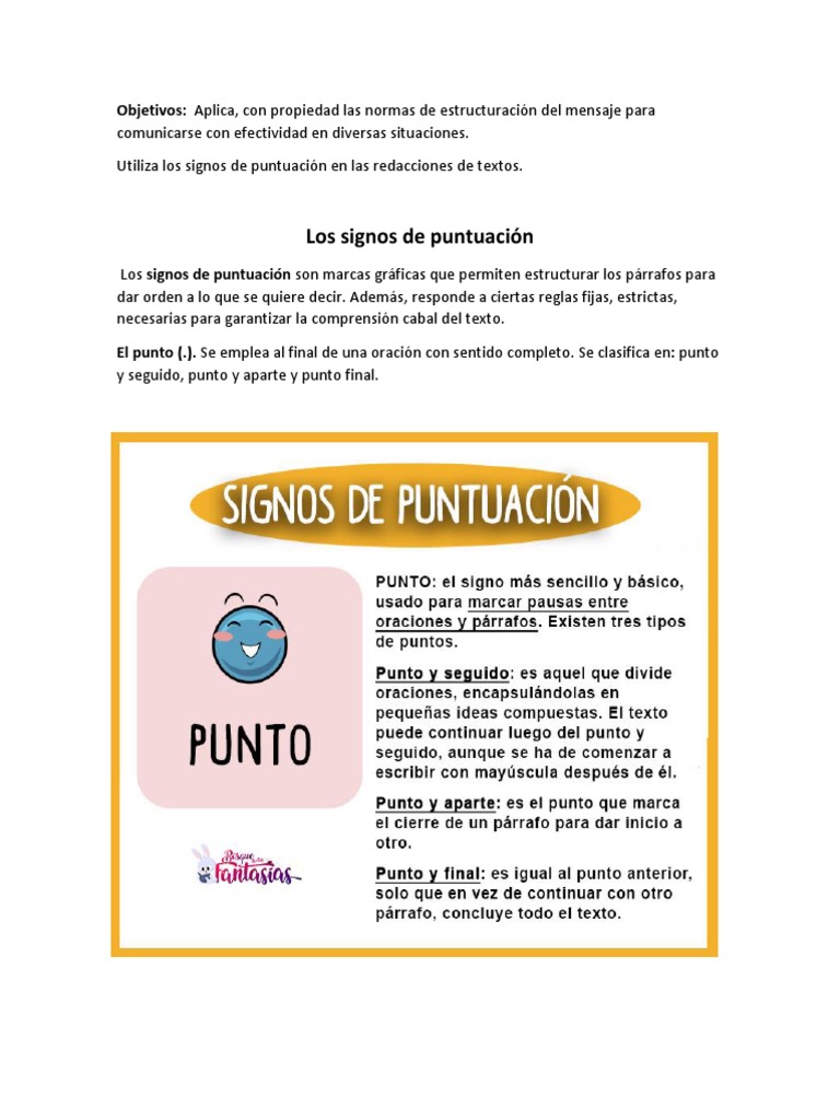 Signos de Puntuación El Punto y La Coma-1 | PDF
