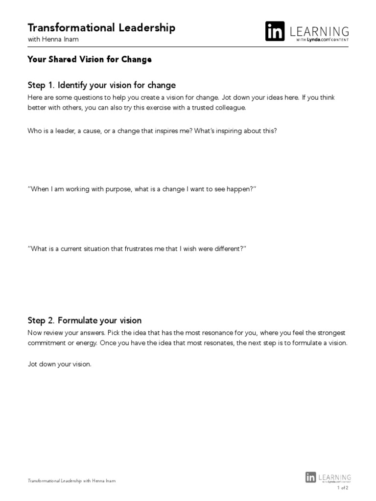 Create Your Shared Vision | PDF