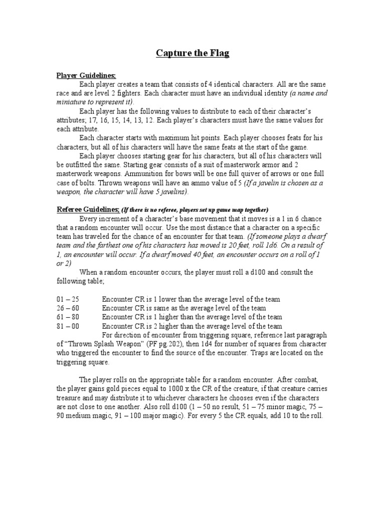 Capture the Flag CTF | PDF | Gaming | Role Playing Games