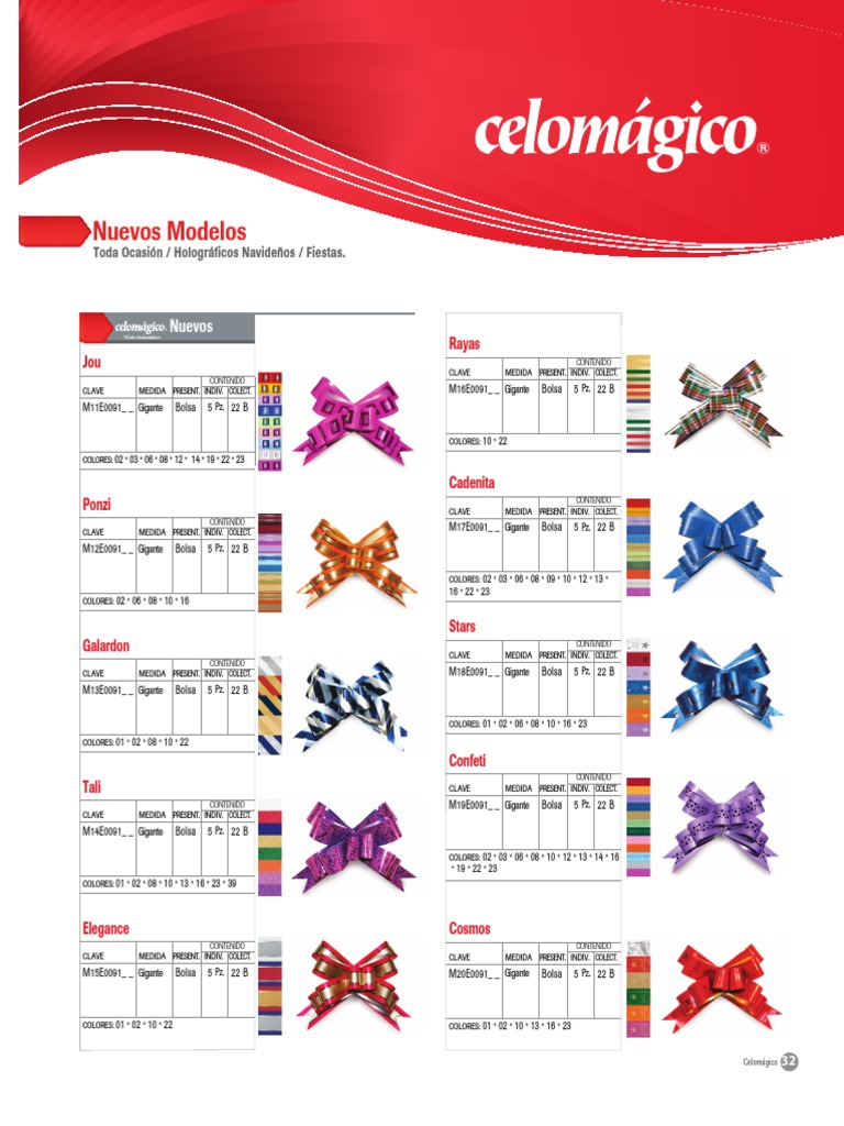 Catalogo De Moños Celomagico Nuevos Pdf Navidad