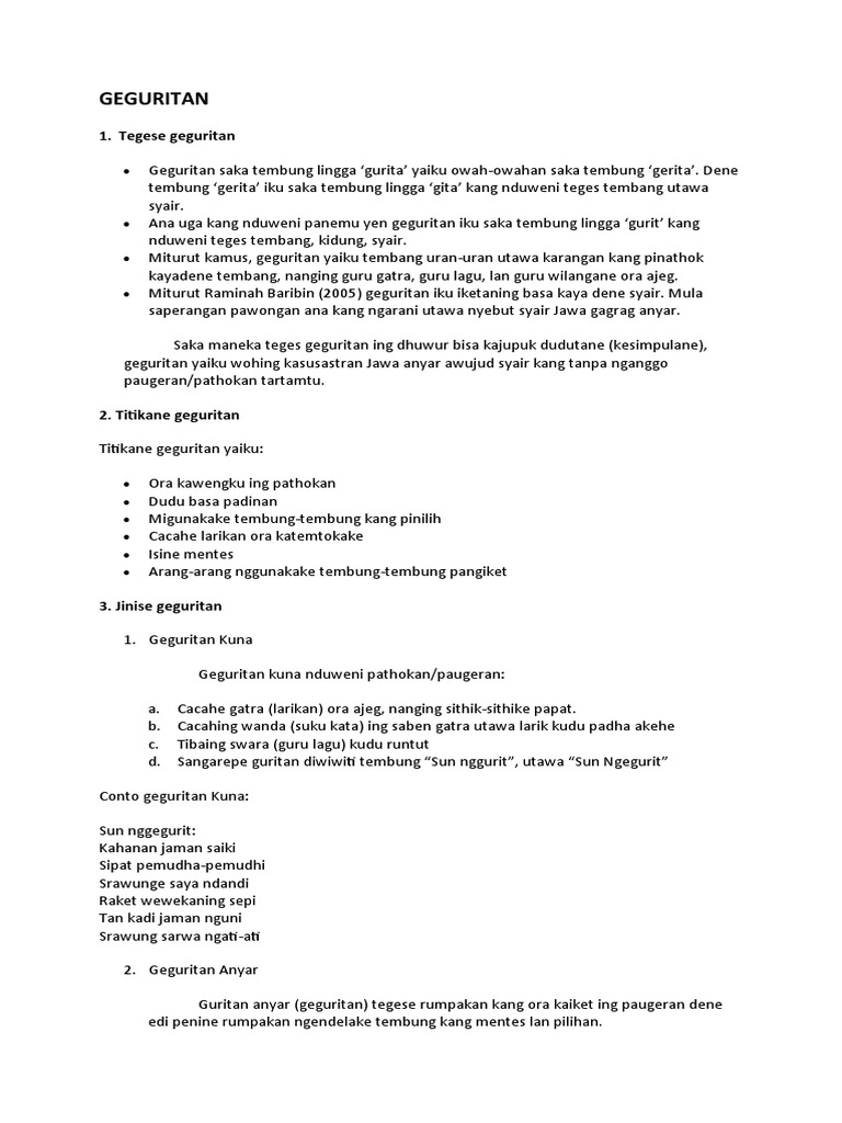 GEGURITAN | PDF