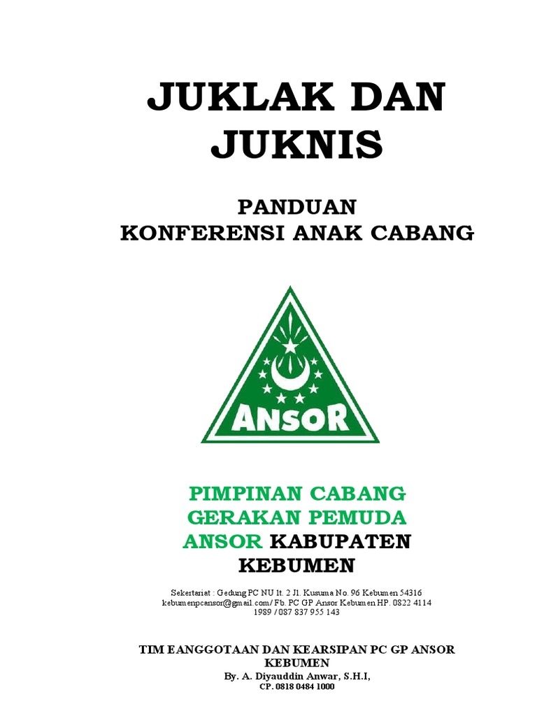 Juklak Dan Juknis Konfer-Ancab TH 2020 | PDF
