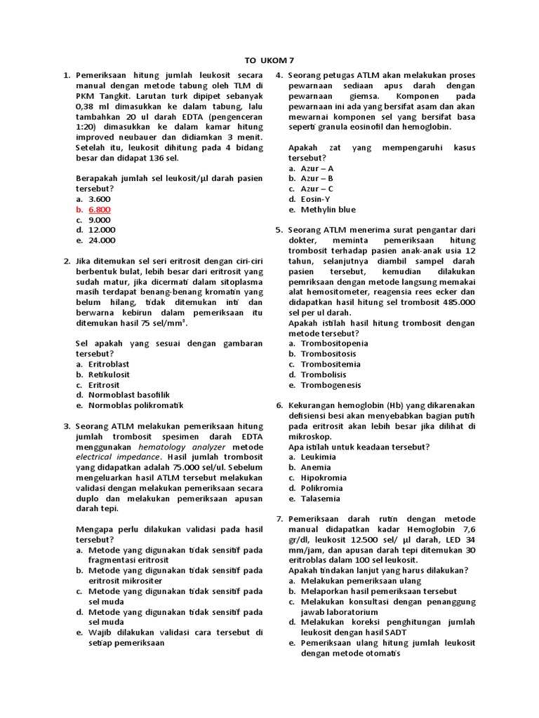 Ujian Praktik Laboratorium TLM | PDF