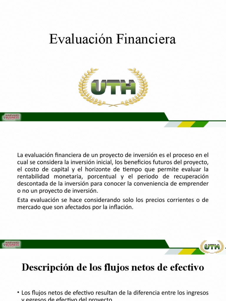 Evaluacion Financiera | PDF | Tasa interna de retorno | Flujo de caja descontado