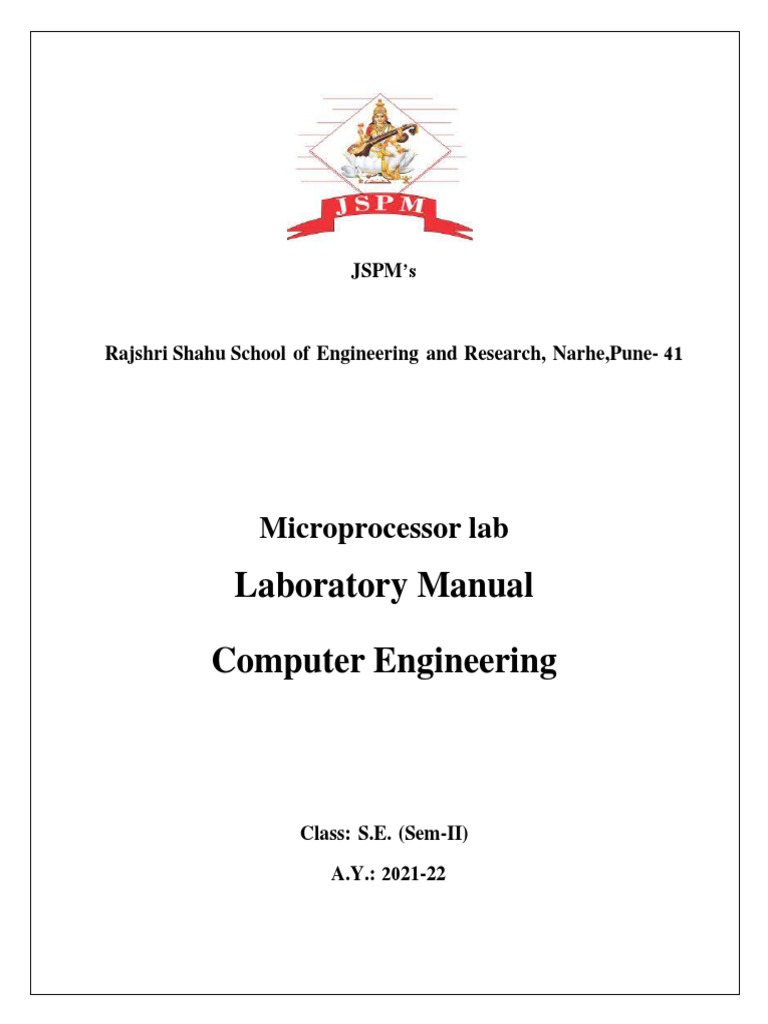 Laboratory Manual Computer Engineering: Microprocessor Lab | PDF | Assembly Language | Integer ...