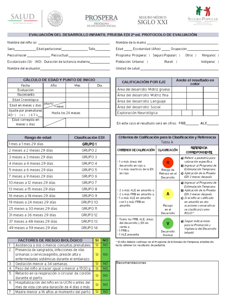 Protocolos de Evaluación de EDI 2 | PDF | El embarazo | Parto