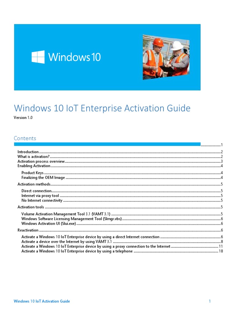 Windows 10 Iot Enterprise Activation Guide | PDF | Windows 10 ...