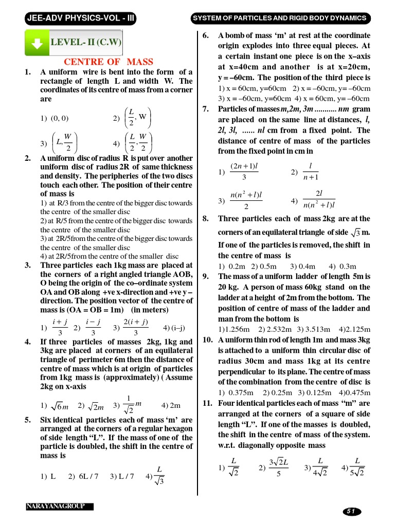 1b-System of Particles and Rigid Body Dynamics (51-83) | PDF | Rotation Around A Fixed Axis ...