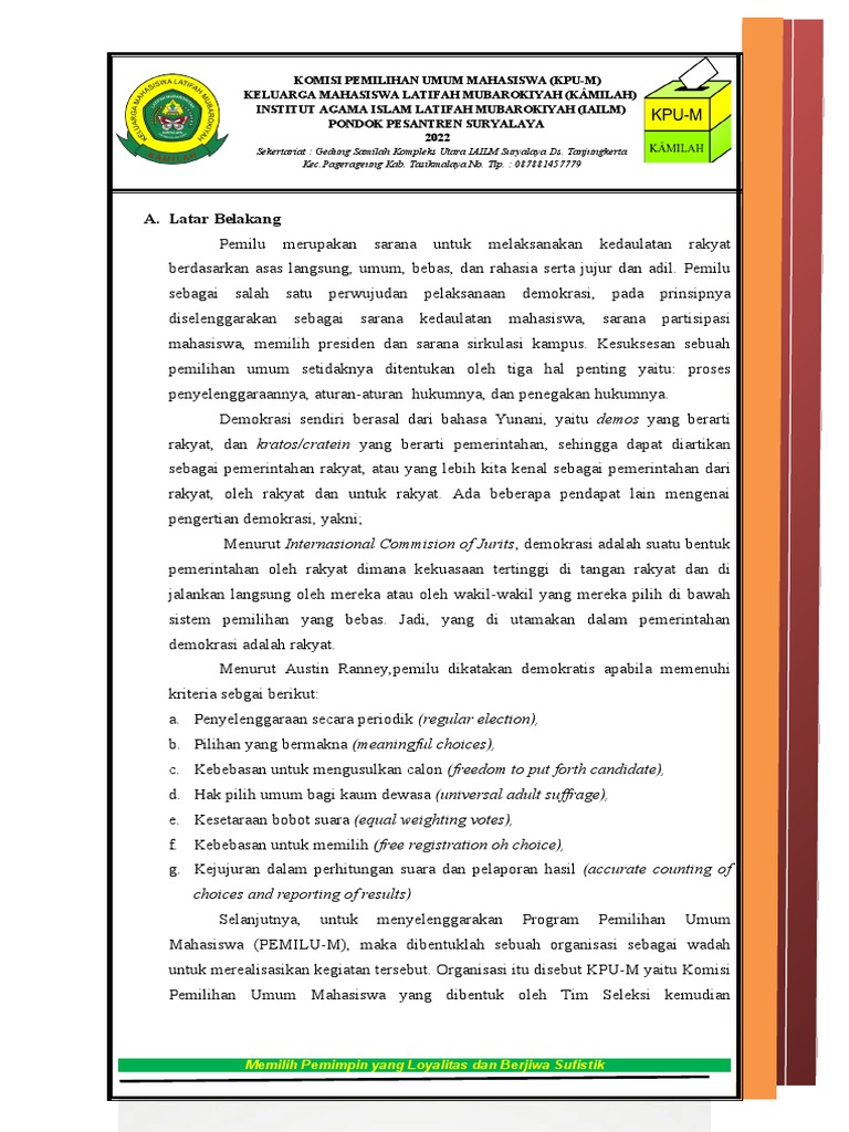 Proposal Kpu-M 2022 | PDF