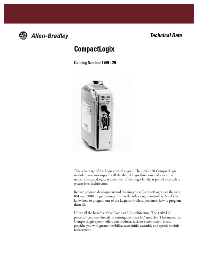 Compactlogix: Technical Data | PDF | Direct Current | Computer Network