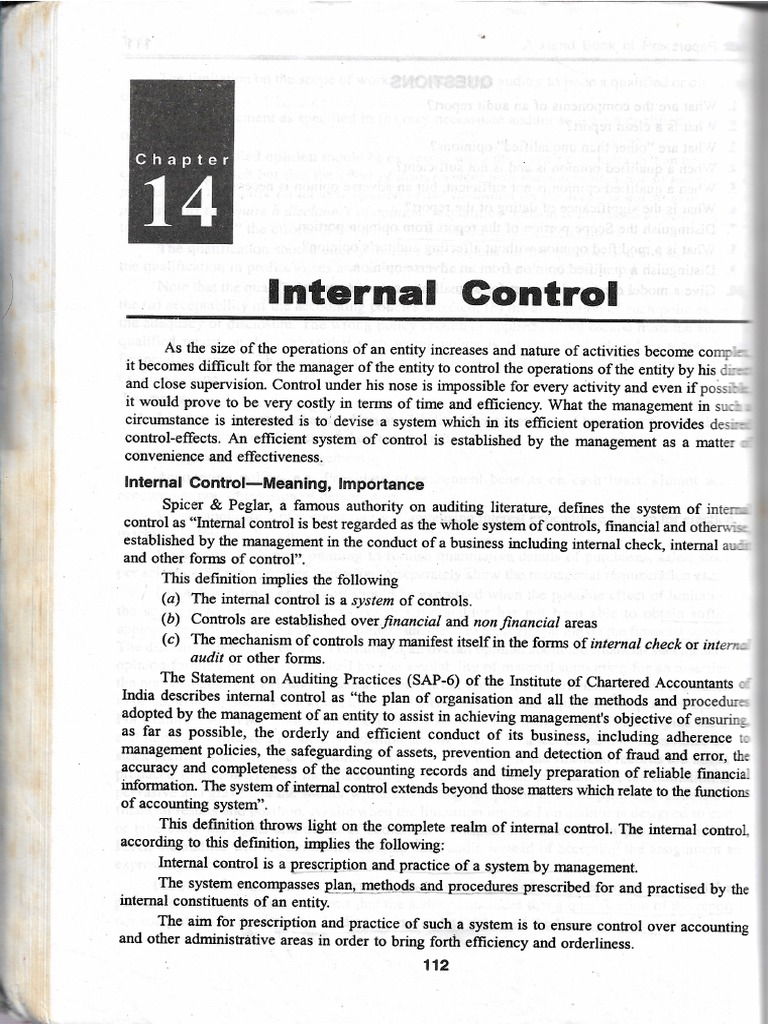 AA Unit 3 - Internal Control | PDF