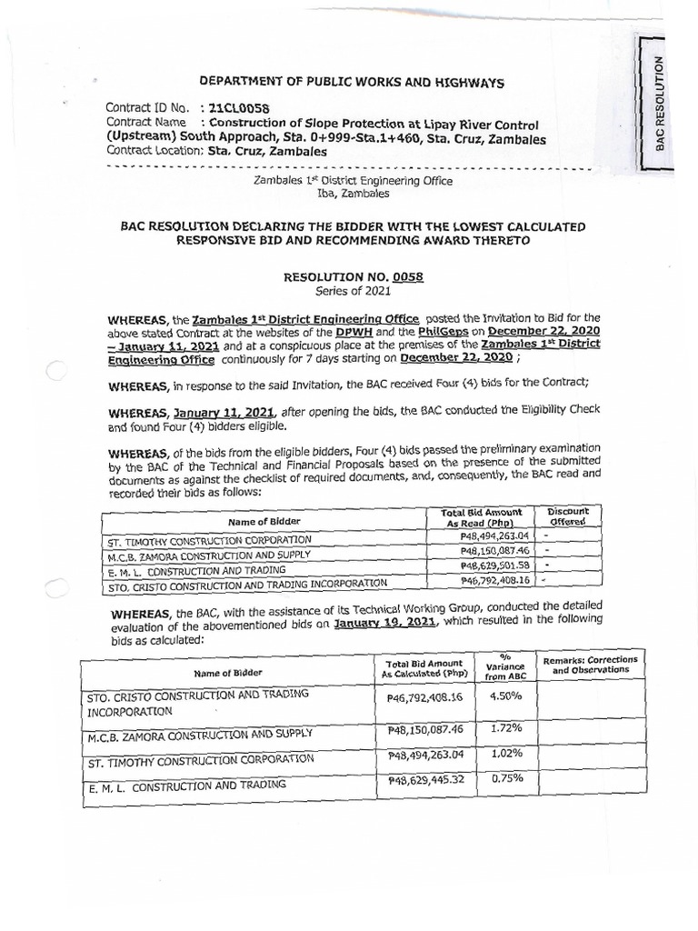 Bac Resolution 21cl0058 | PDF