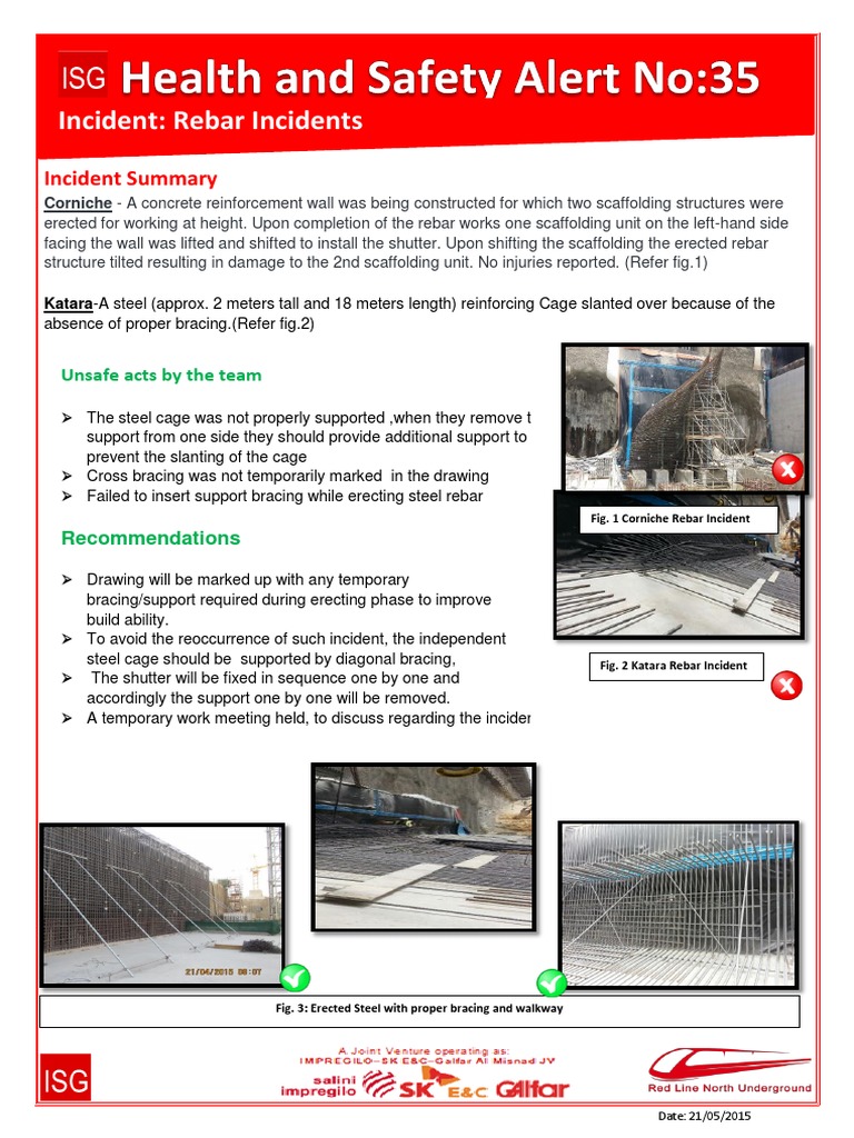 Health and Safety Alert 35 (Rebar) | PDF