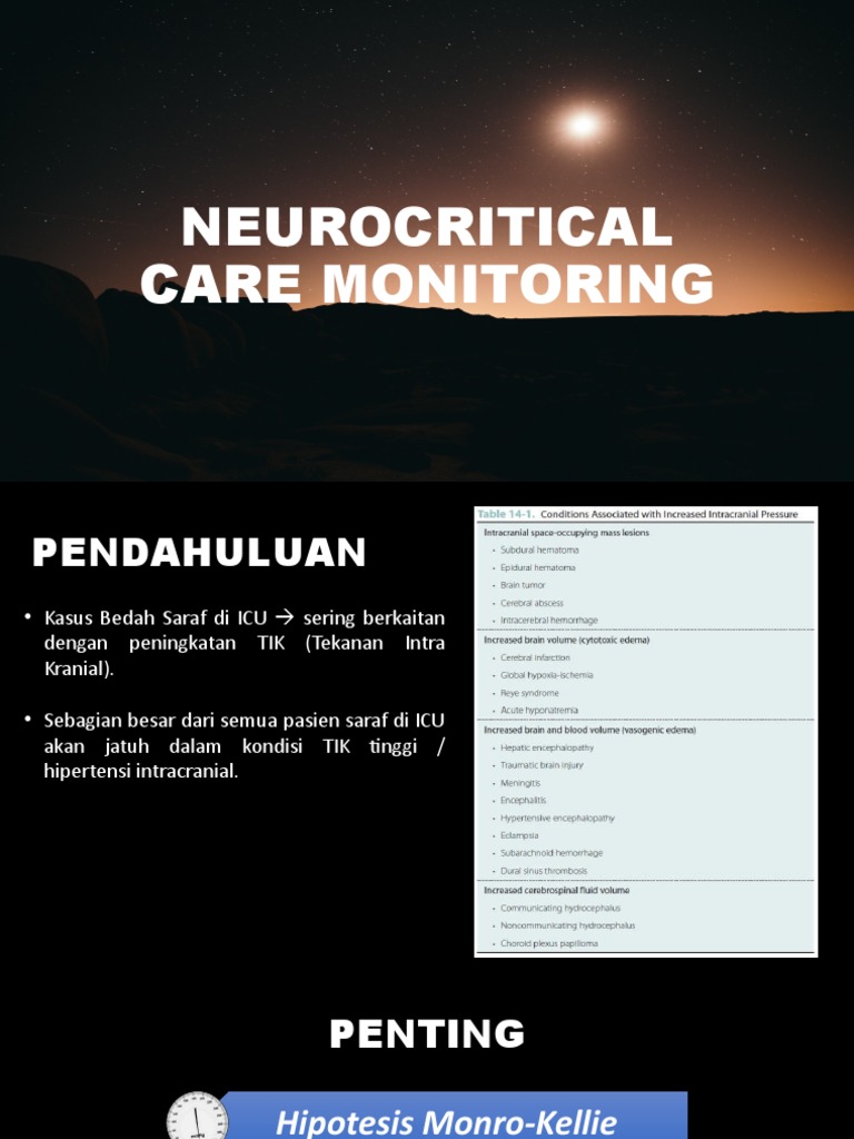 Neurocritical Care Monitoring | PDF