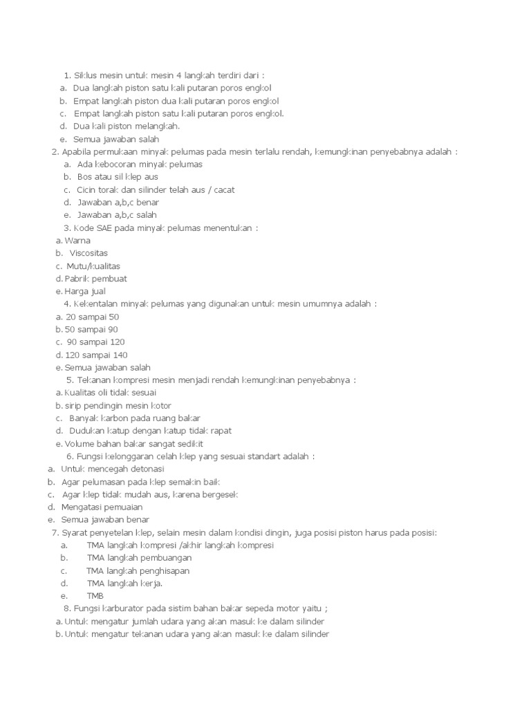 Soal Pas TSM 2018 | PDF