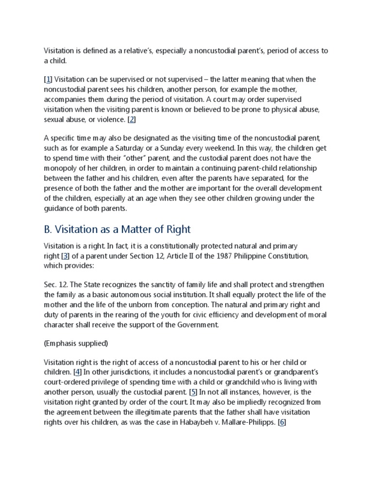 The Importance of Visitation Rights in Maintaining the Crucial Father ...