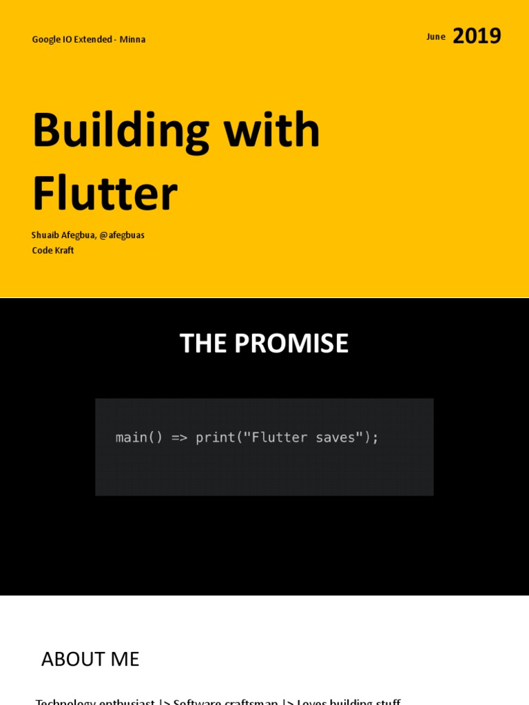 Building With Flutter: Google IO Extended - Minna June | PDF | Systems ...