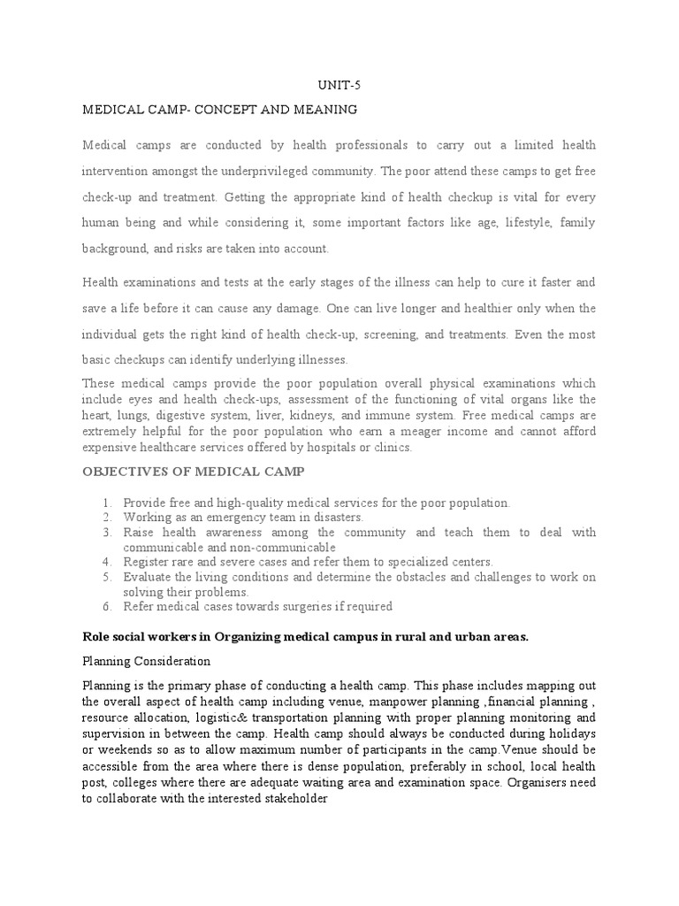 Unit - 5 Medical Social Work | PDF | Health Care | Physical Examination