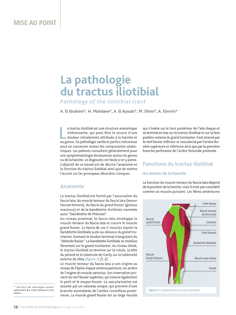 Pathologie Du Tractus Ilio Tibial | PDF | Genou | Médecine clinique