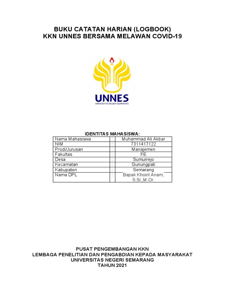 Logbook KKN BMC 2021 - Muhammad Ali Akbar 7311417122 | PDF