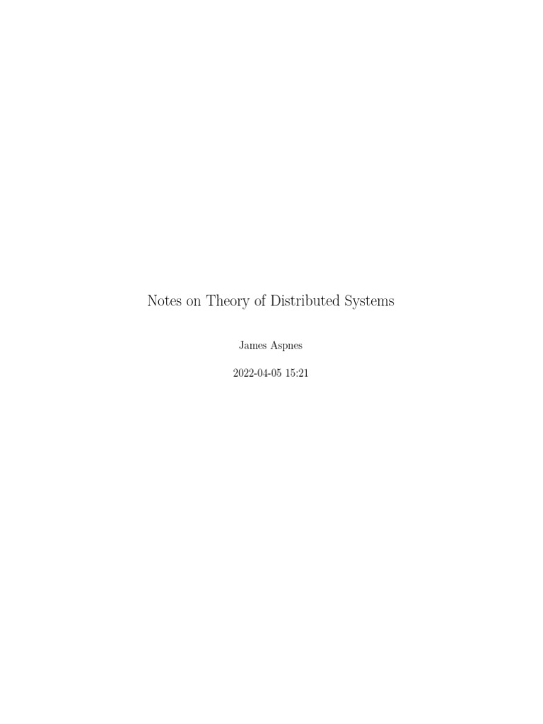 Notes On Theory Of Distributed System Pdf Distributed Computing Message Passing