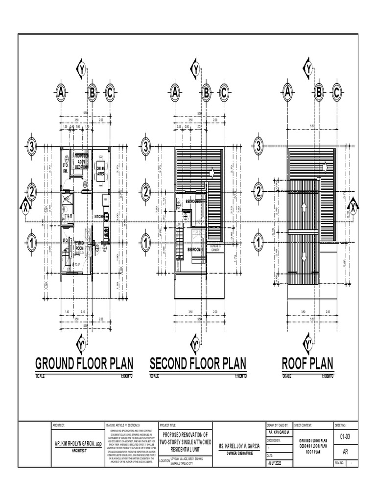 Proposed Renovation of Two Storey Single Attached Residential Unit Rev ...
