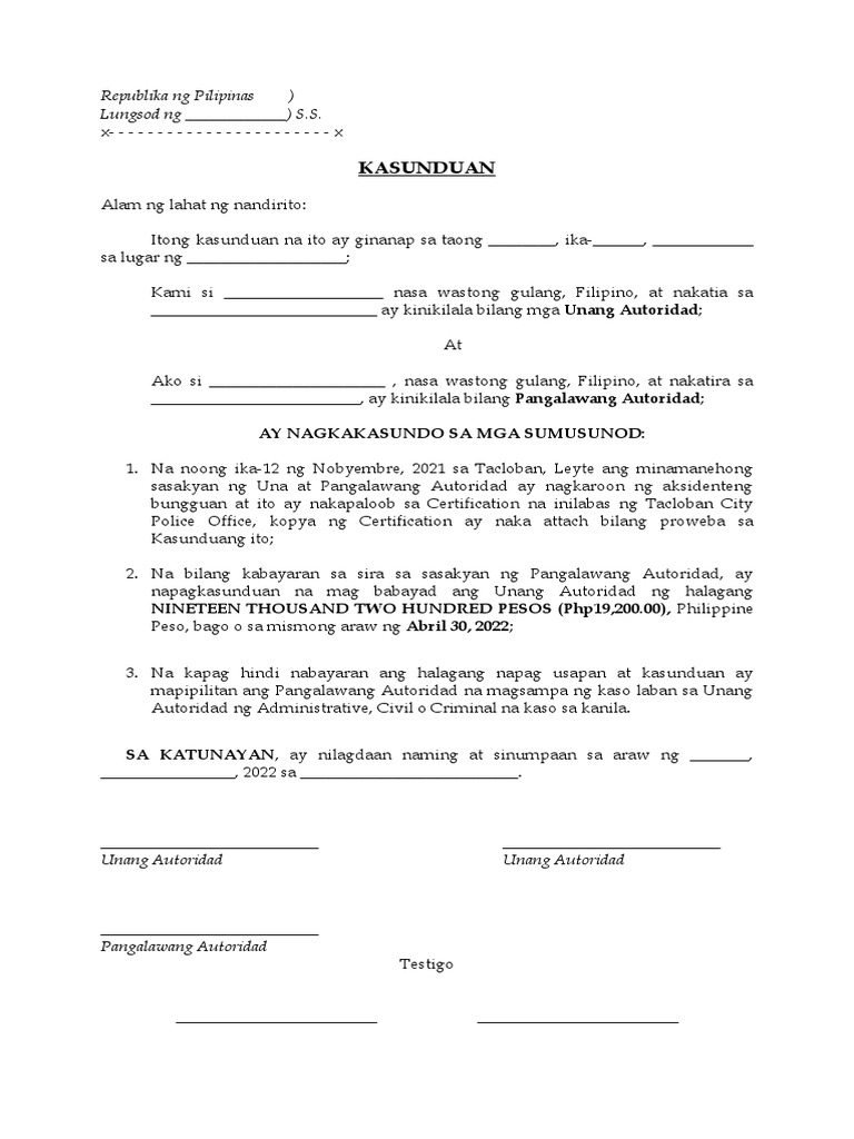 Kasunduan Draft Tag | PDF