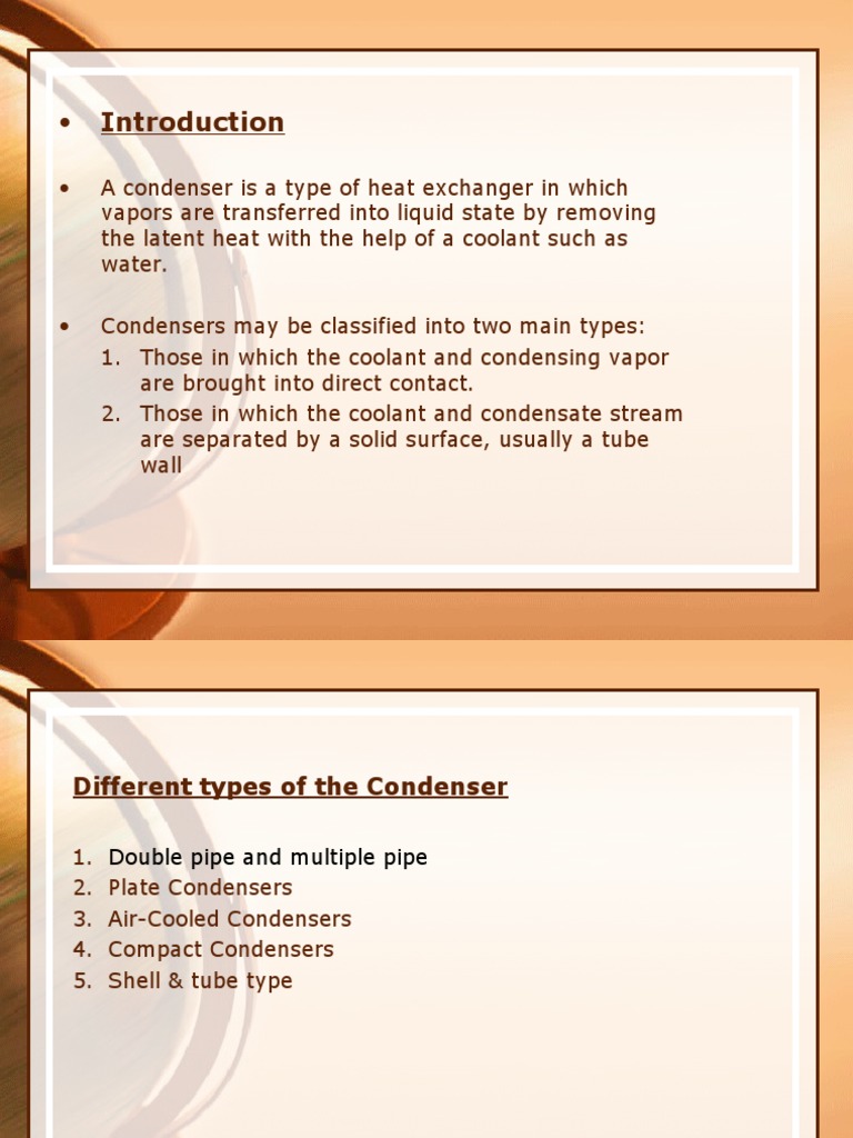 Types of condensers and design calculations | PDF | Heat Exchanger ...