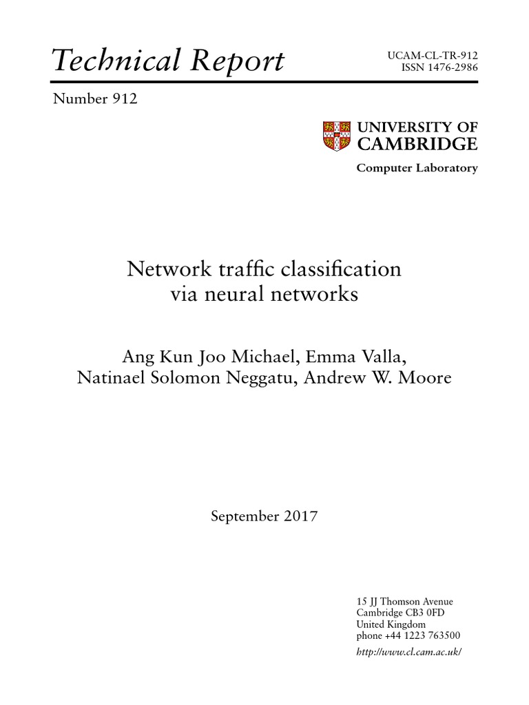 Network Traffic Classification Via Neural Networks Pdf Artificial Neural Network Machine