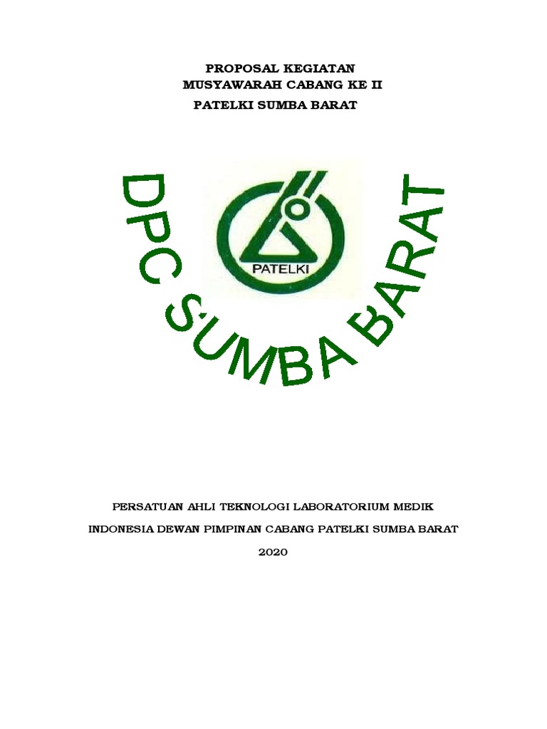 Proposal Muscab Patelki DPC Sumba Barat | PDF