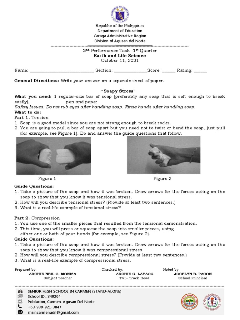 Earth and Life Science Performance Task Sample | PDF