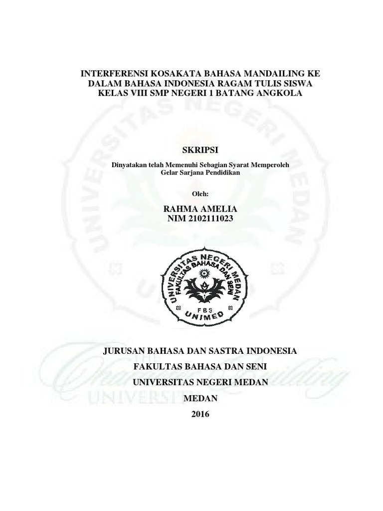 Contoh Skripsi Bi Bahan Ri Kel 4 | PDF